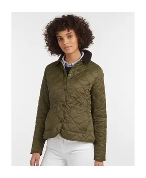 Barbour Deveron Quilted Buttoned Jacket - Green