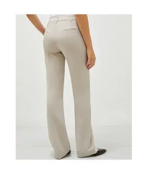 Marella Straight-fit Stretch Trousers With Fly Front And Welt Pockets