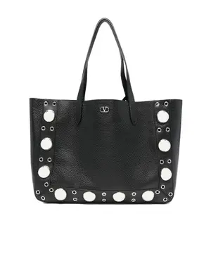 Valentino Garavani Studded Leather Tote Bag - Black