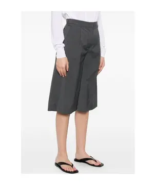 Herno Pleated Wide-leg Shorts - Black