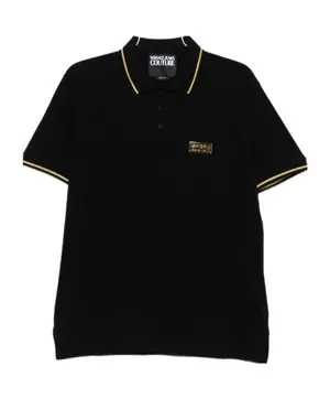 Versace Ribbed-trim Polo Shirt