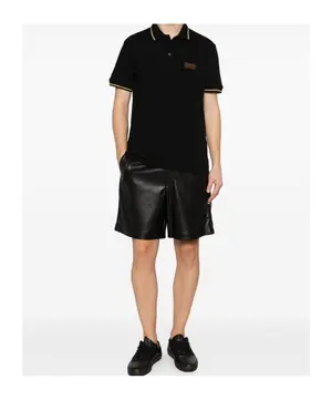 Versace Ribbed-trim Polo Shirt
