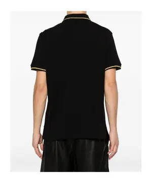 Versace Ribbed-trim Polo Shirt