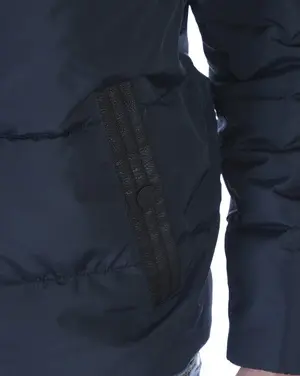 EA7 Padded Hooded Jacket With Zip-up And Logo Detail