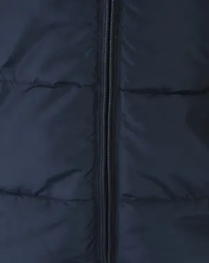 EA7 Padded Hooded Jacket With Zip-up And Logo Detail