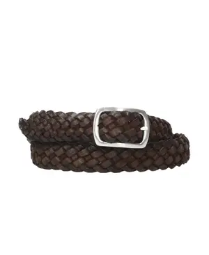 Orciani Logo Embossed Braided Belt