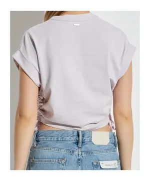 ALLSAINTS Ruched Tie-side Cropped Top - No