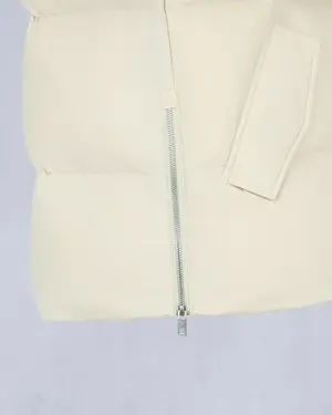 Moose Knuckles Long-sleeved Down Jacket With Hood - Alabaster