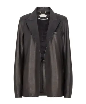 Fendi Leather Blazer - Black