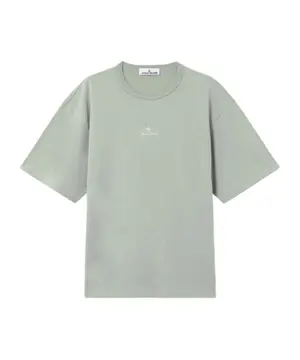 Stone Island Embroidered Logo T-shirt - Sage