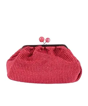 Max Mara Fortuna Woven Clutch Bag