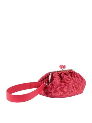 Max Mara Fortuna Woven Clutch Bag