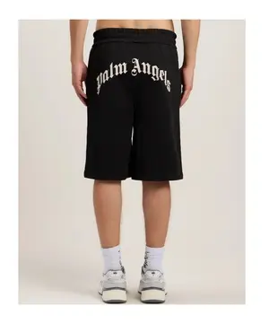 Palm Angels Curved Logo Track Shorts