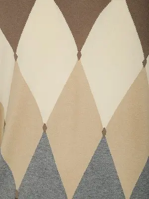 BALLANTYNE V-neck Argyle Sweater