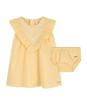 Chloé Sleeveless Embroidered Bloomer Set - Nude