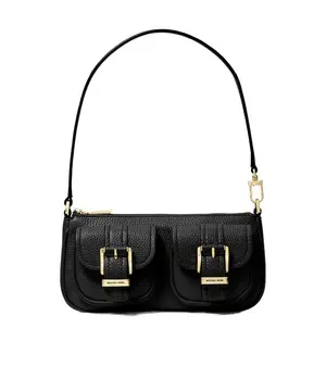 Michael Kors Zoe Buckle Detailed Shoulder Bag - Black