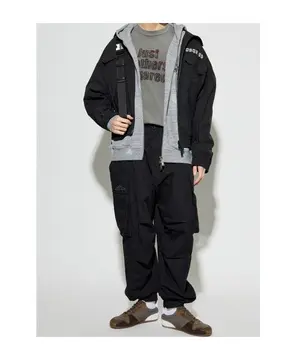 Dsquared2 Logo Printed Zipped Distressed Hoodie