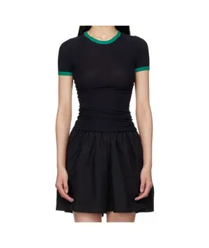 BASERANGE Rib Knit Short Sleeve Top