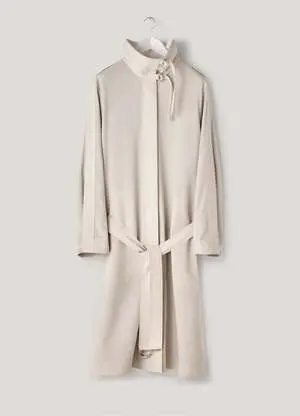 LEMAIRE Funnel-neck Wool Coat With Side Slits