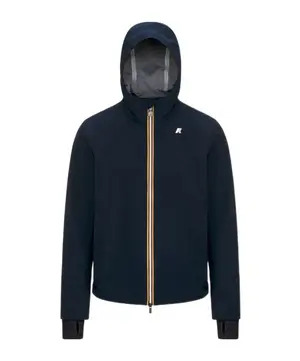 K-WAY Zip-up Hooded Jacket With Long Sleeves - Black