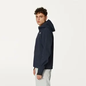K-WAY Zip-up Hooded Jacket With Long Sleeves - Black