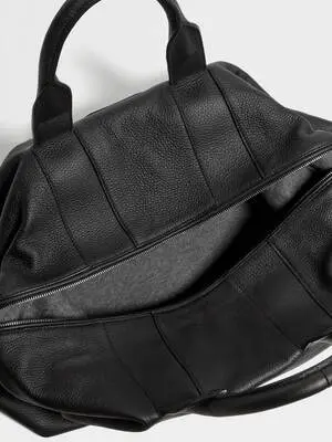 Zegna Deerskin Holdall Bag - Black