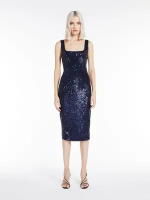 Max Mara Sleeveless Sequined Midi Dress