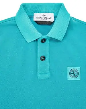 Stone Island Compass Appliqué Cotton Polo Shirt