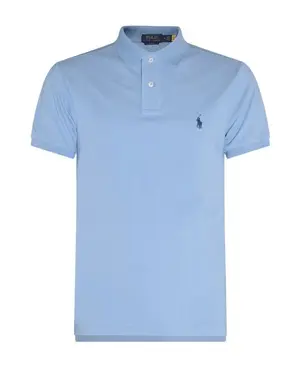 Polo Ralph Lauren Logo-embroidered Cotton Polo Shirt - Blue
