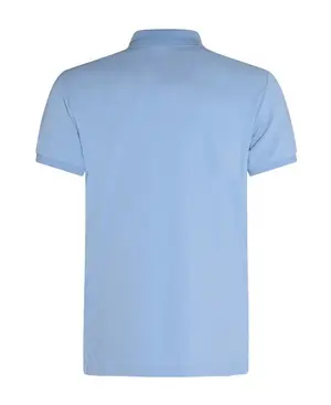 Polo Ralph Lauren Logo-embroidered Cotton Polo Shirt - Blue