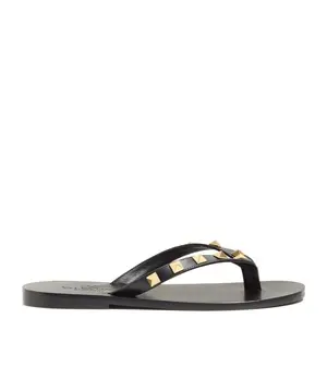Valentino Garavani Rockstud Thong Sandals - Black