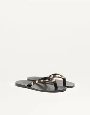 Valentino Garavani Rockstud Thong Sandals - Black