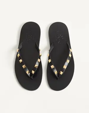 Valentino Garavani Rockstud Thong Sandals - Black