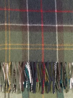 Barbour Checked Fringed-edge Scarf