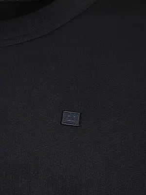 Acne Studios Face Logo Patch Jersey Sweatshirt