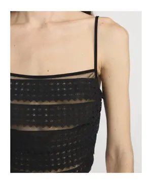 FRAME Lattice Crochet Cami