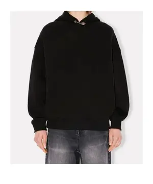 Kenzo Safety Pin Embellished Hoodie - Black