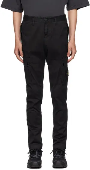 Stone Island Compass Motif Straight-leg Cargo Trousers