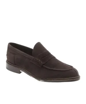 TRICKER'S Round-toe Suede Loafers
