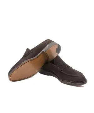 TRICKER'S Round-toe Suede Loafers