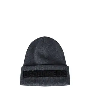 Dsquared2 Logo Embroidered Beanie - Black
