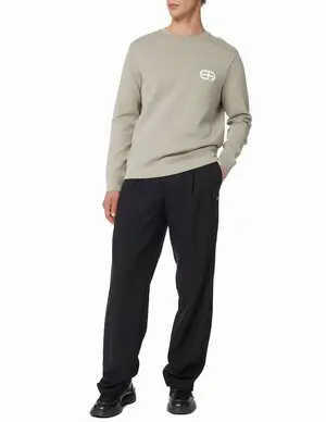 Emporio Armani Logo Patch Crewneck Sweatshirt