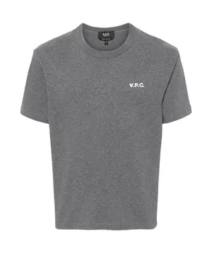 A.p.c. Flocked Logo Crewneck T-shirt