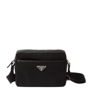Prada Zippered Shoulder Bag - Black