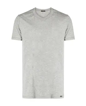 TOM FORD V-neck Short-sleeved T-shirt - No