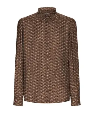 Dolce & Gabbana Geometric-print Silk Shirt