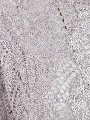 D.exterior Open-knit Braid Knitted Sweater