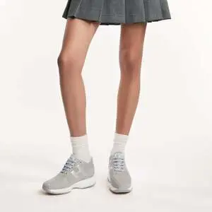 Hogan Interactive Round Toe Lace-up Sneakers - Grey