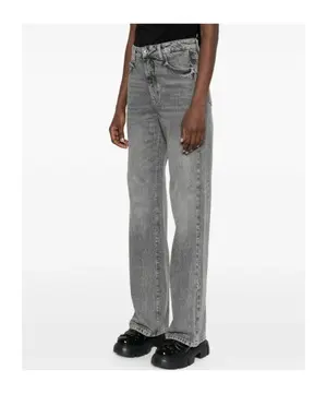 Patrizia Pepe High-waisted Regular Fit Jeans - Medium Grey