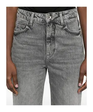 Patrizia Pepe High-waisted Regular Fit Jeans - Medium Grey